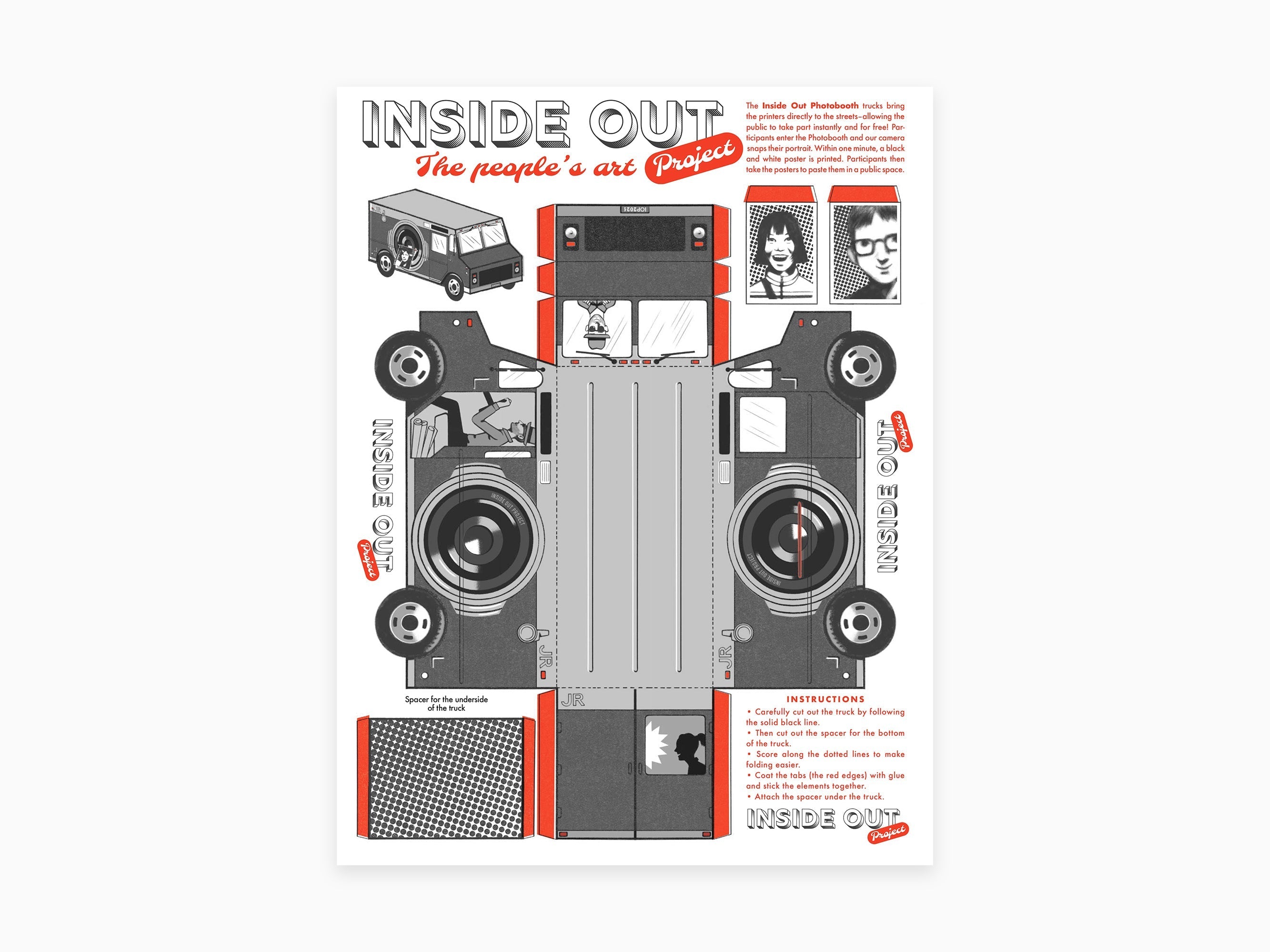 JR - Inside out truck (Paper toy) - Perrotin PARIS